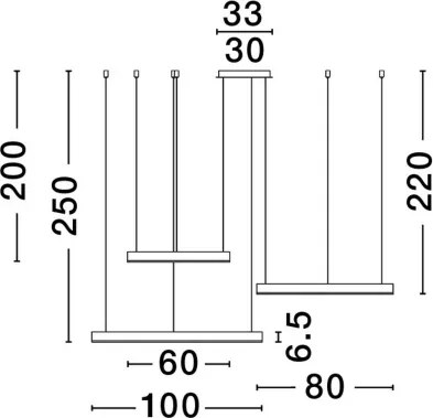 Závěsné LED svítidlo NOVA LUCE MOTIF 140W 3000K 9530180 stmívatelné Triac