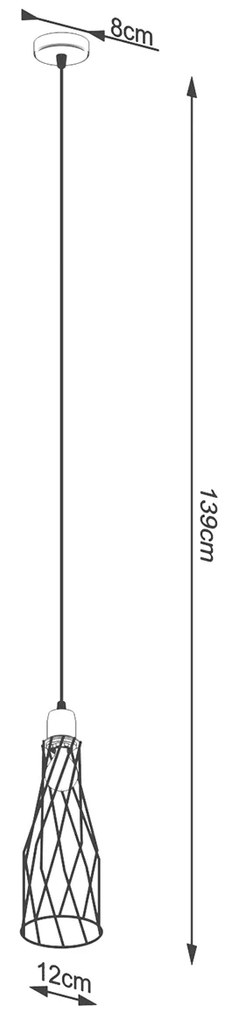 Sollux Lighting Závěsné svítidlo SUBA 1 Černá