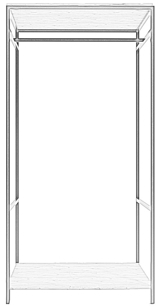 Kalune design Otevřená šatní skříň ANSBACH 170x100 cm