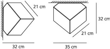 Artemide 1292010A Edge 21, bílé designové nástěnné/stropní svítidlo, 1x9,5W LED E27, výška 32cm, IP65