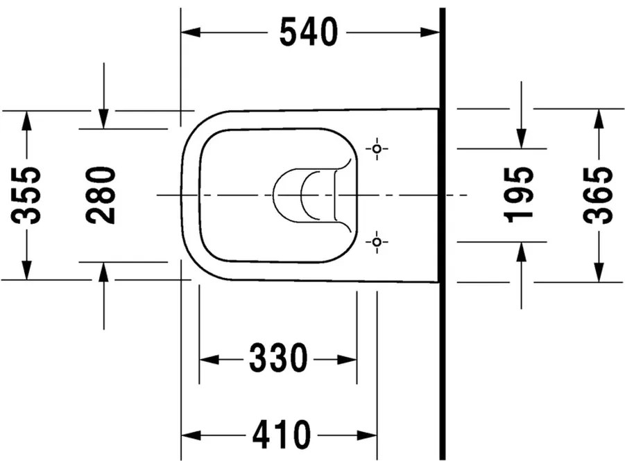 Duravit Happy D.2 - Závěsné WC Rimless®, 36,5x54 cm, Antracit matná, 2222098900