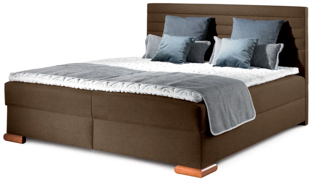ND Coralo Boxspring 160x200cm světlehnědá