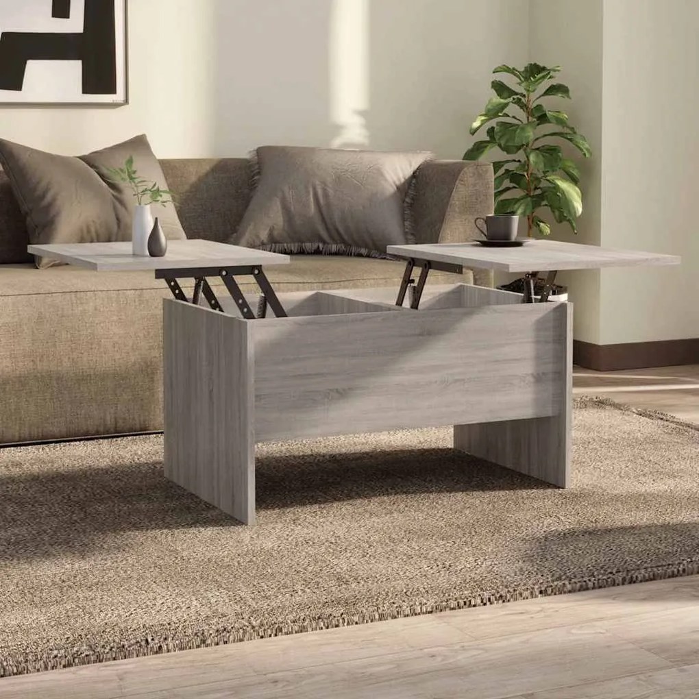 vidaXL Konferenční stolek 80 x 50 x 42,5 cm kompozitní dřevo [809732] Barva: bílá s vysokým leskem