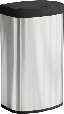HOMCOM Automatický kuchyňský odpadkový koš 55 l – nerezová ocel, tiché zavírání, bezdotykový, 38×28,5×69 cm, stříbrná