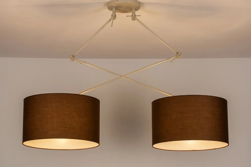Závěsné designové svítidlo nad jídelní stůl Snap Light Brown Duo and Sand
