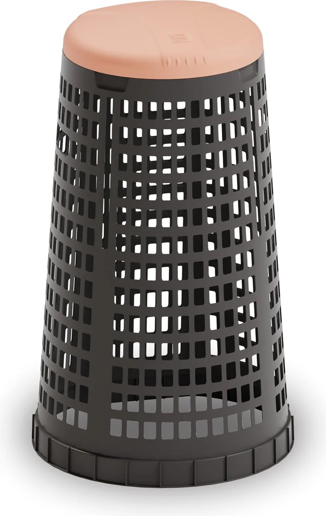 Plastový odpadkový koš na 120 l pytle 1+1 ZDARMA černý, modrá + červená