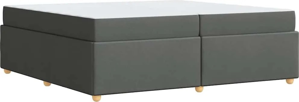 Rám postele s matrací Tmavě šedá 200 x 200 cm textil 3399378