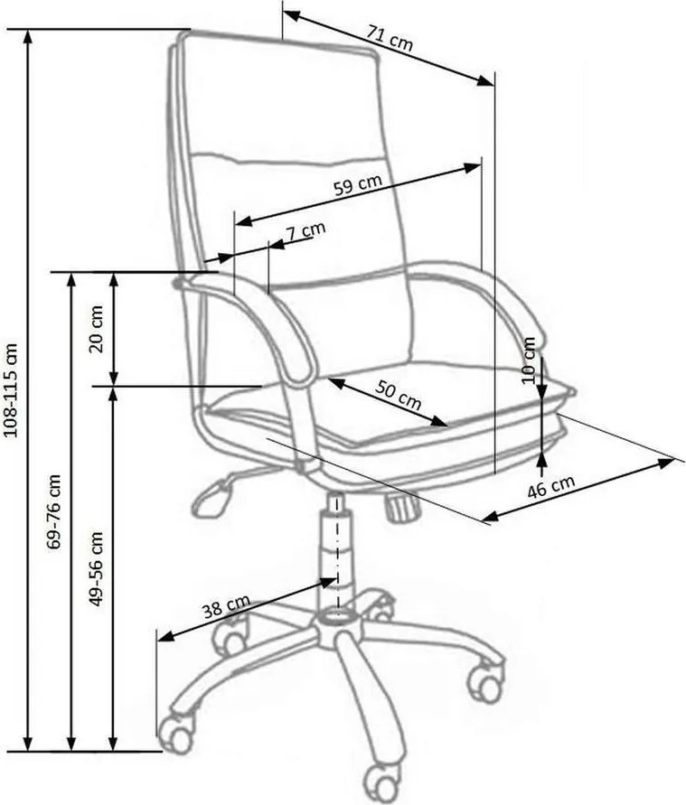 Kancelářské křeslo Stanley, černá