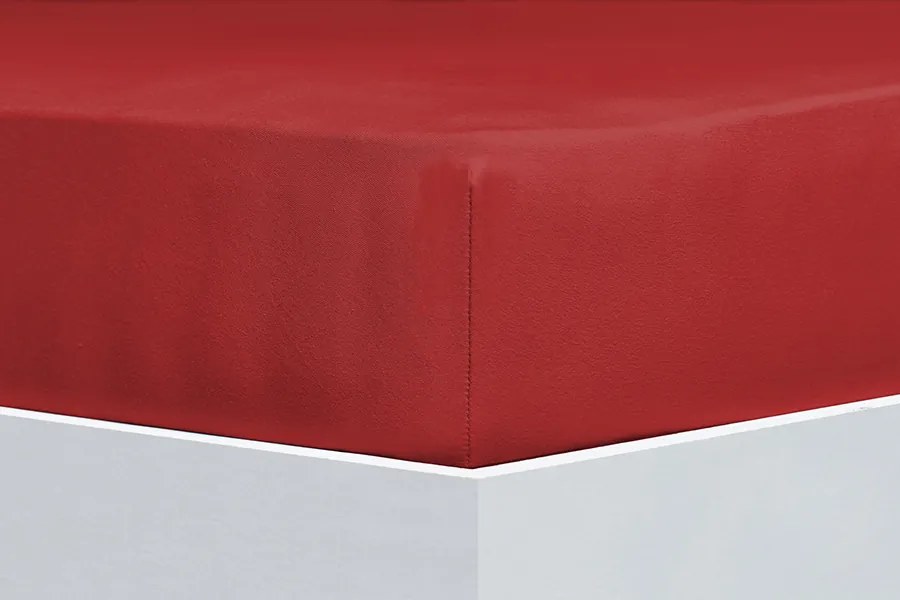 Prostěradlo Florella Fein Jersey 55 Bordo, 90-100x200 cm