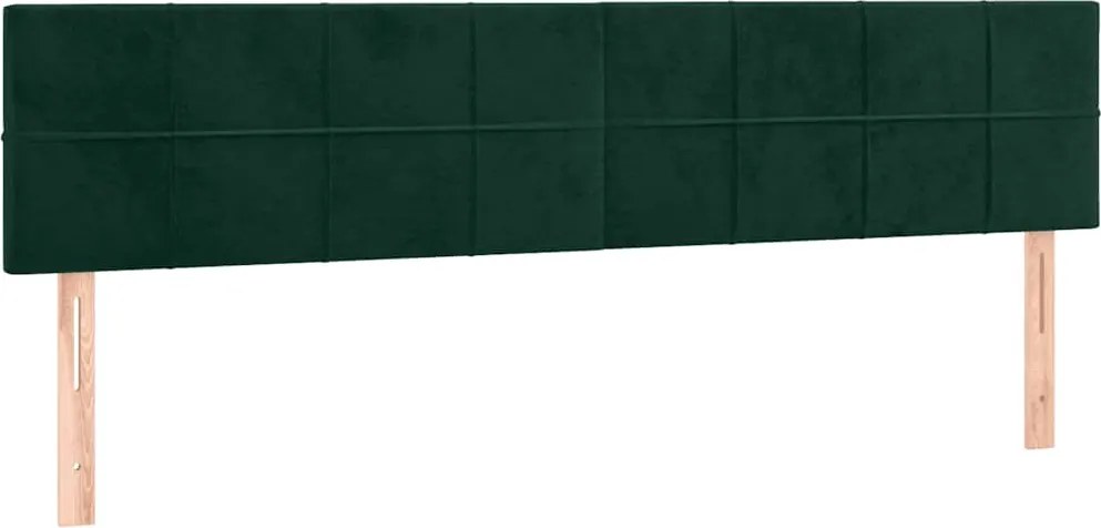 Box spring postel s matrací tmavě zelená 160x200 cm samet 3141314