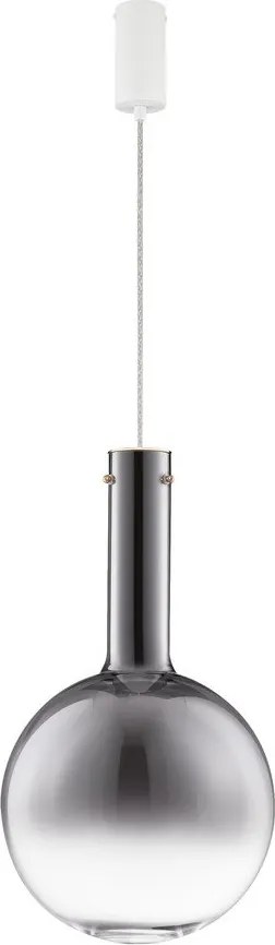 Šedé skleněné LED stmívatelné závěsné svítidlo ø 30 cm Nostos – Nova Luce