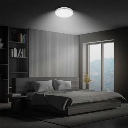 LED stropní svítidlo BRILONER Tak průměr 24cm 12W IP44 hvězdné nebe chrom 3933018