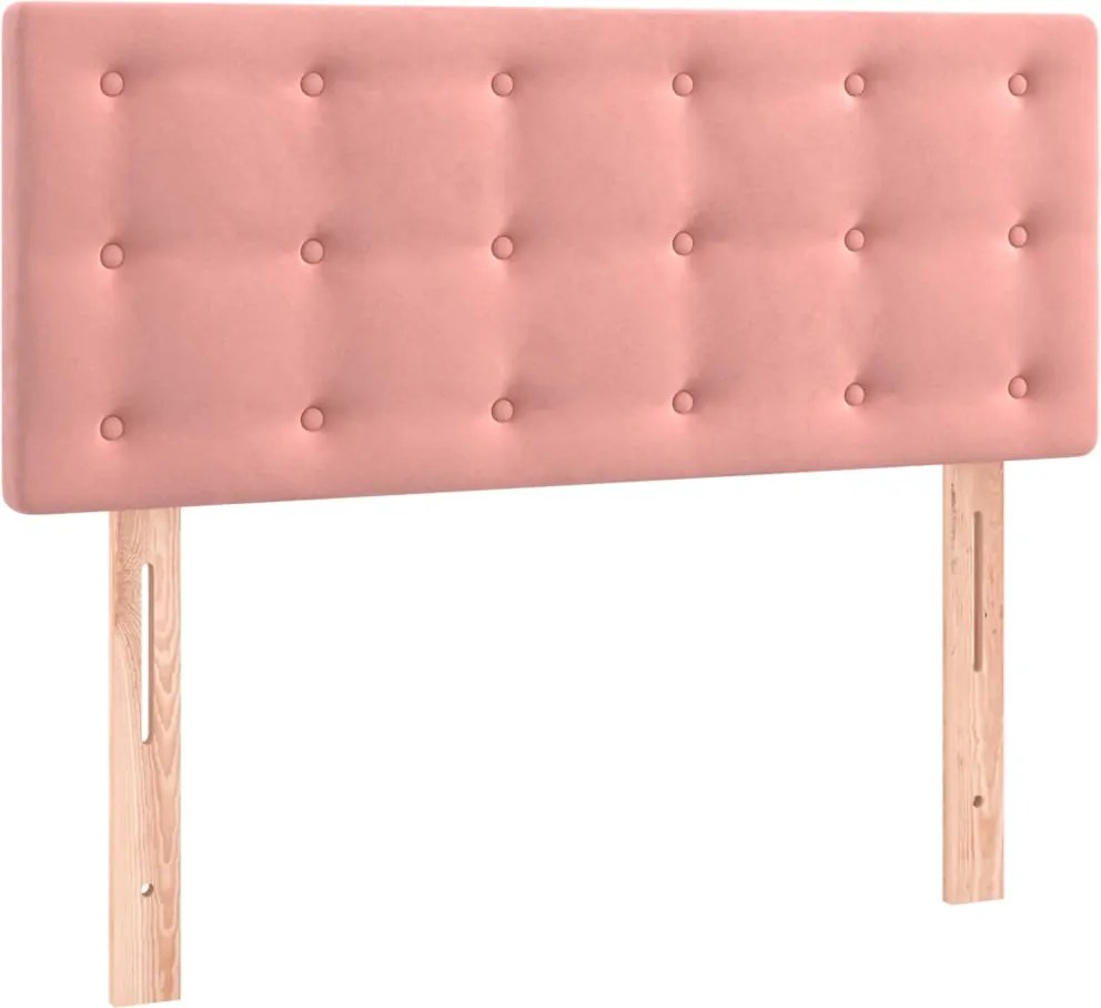 Box spring postel s matrací růžová 120x190 cm samet 3269866