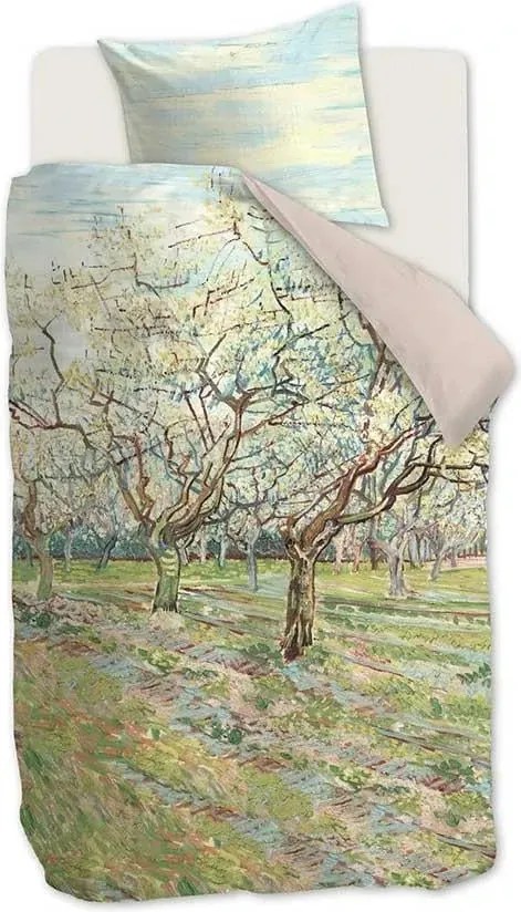 Van Gogh prodloužené povlečení Orchard Natural, 140x200/220 + 60x70, bavlněný satén 220TC, holandský typ