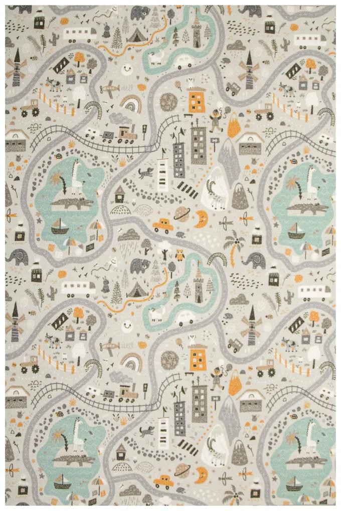 Dětský kusový koberec ULIČKY 04 pastelový Rozměr: 250x300 cm