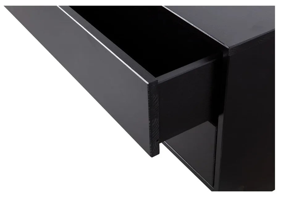 Černý modulární TV stolek z borovicového dřeva 75x40 cm Finca – WOOOD