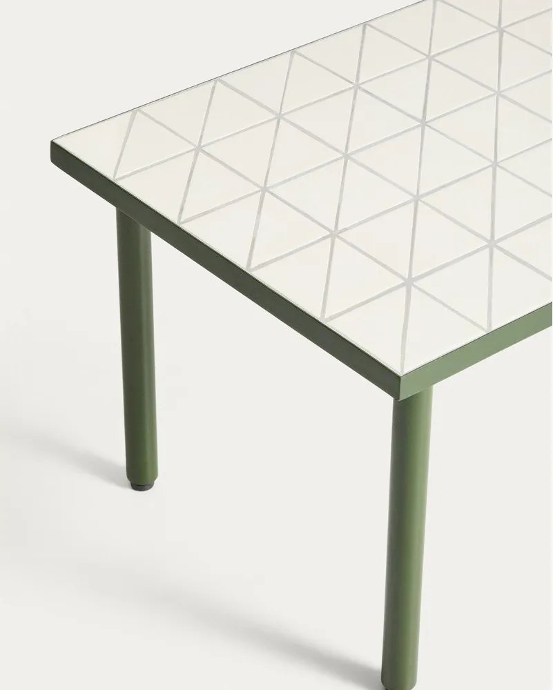 Zahradní stolek s keramickou deskou 51x81 cm Maurina – Kave Home
