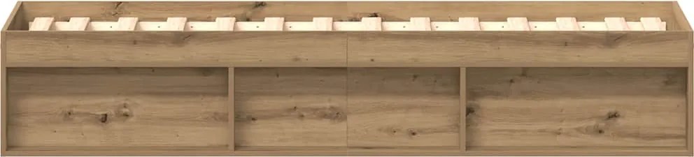 Rám postele bez matrace Řemeslnický dub Dřevěné konstrukce 3328821