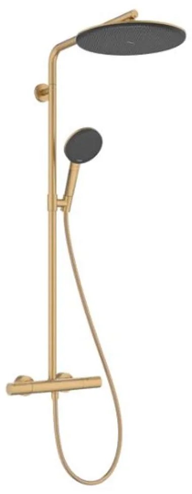 Hansgrohe Raindance Alive S Puro - Sprchový set s termostatem, 21x34 cm, 3 proudy, EcoSmart, kartáčovaný bronz 24593140