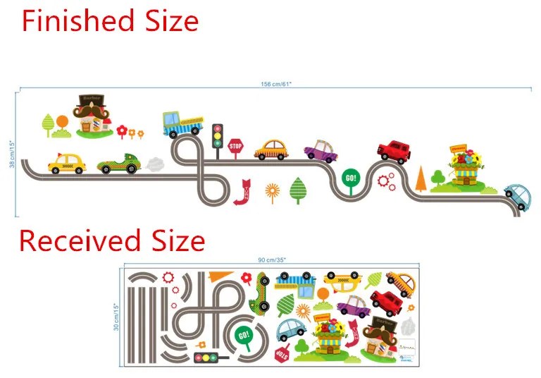 Samolepka Autíčka Varianty: Cesta se semaforem