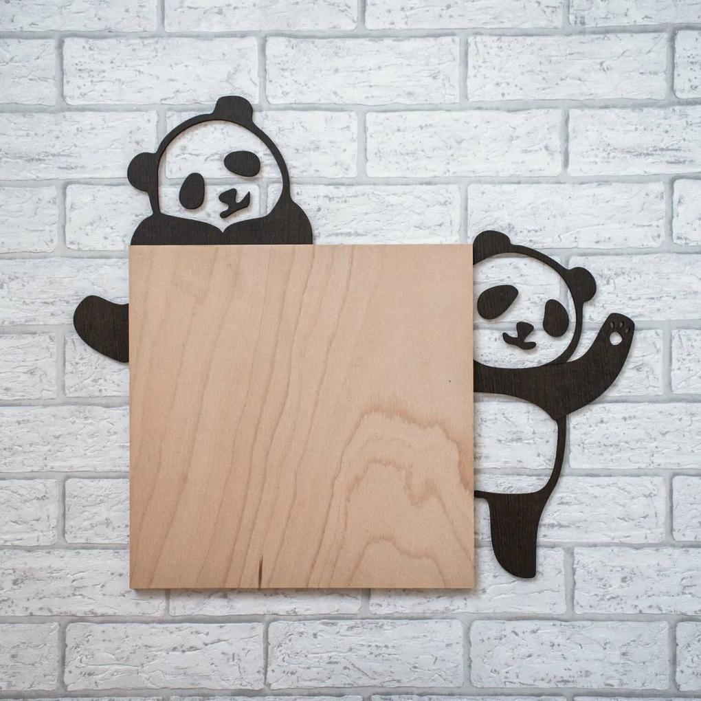 DUBLEZ | Dřevěná nálepka kolem dveří - Pandy