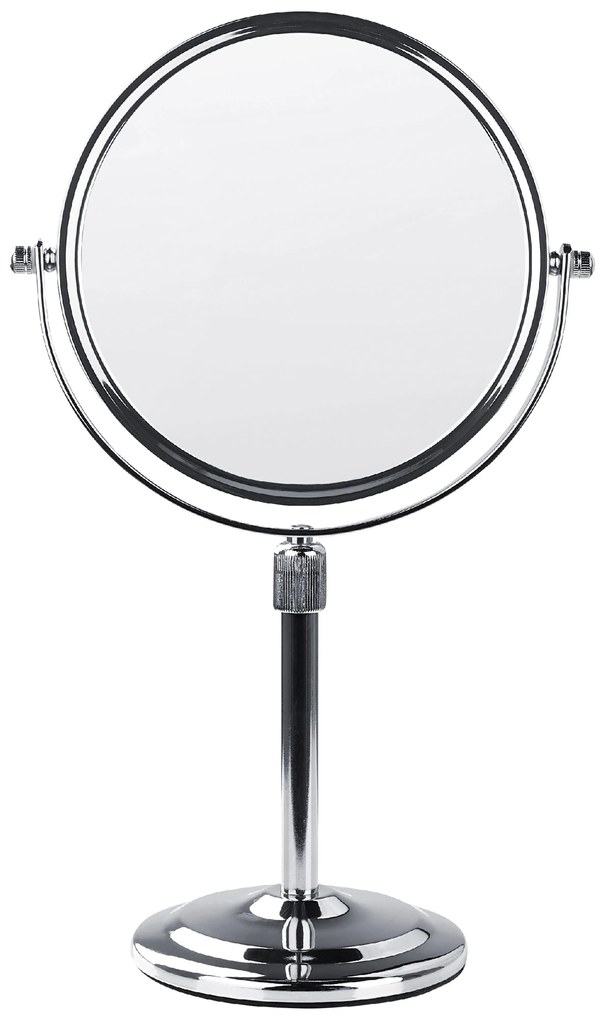 Kosmetické zrcadlo ø 20 cm stříbrné AVEYRON Beliani