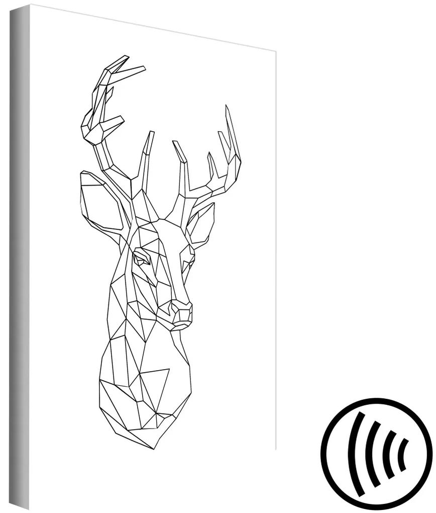 Obraz Geometrické obrysy (1-dílný) - Grafický motiv s jelenem