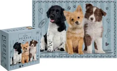 INTERDRUK Puzzle Mláďata: Štěňata / 250 dílků / 48 × 33 cm