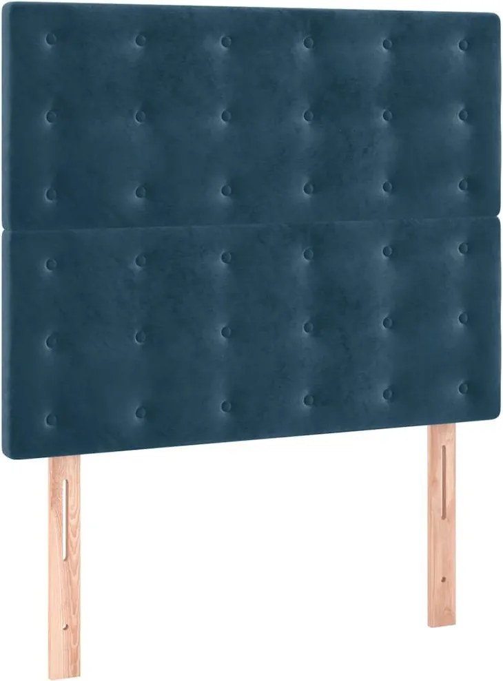 Box spring postel s matrací tmavě modrá 80 x 200 cm samet 3132889