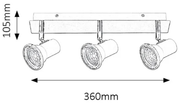 Rabalux 5499 - LED Koupelnové bodové svítidlo STEVE 3xGU10/50W/230V