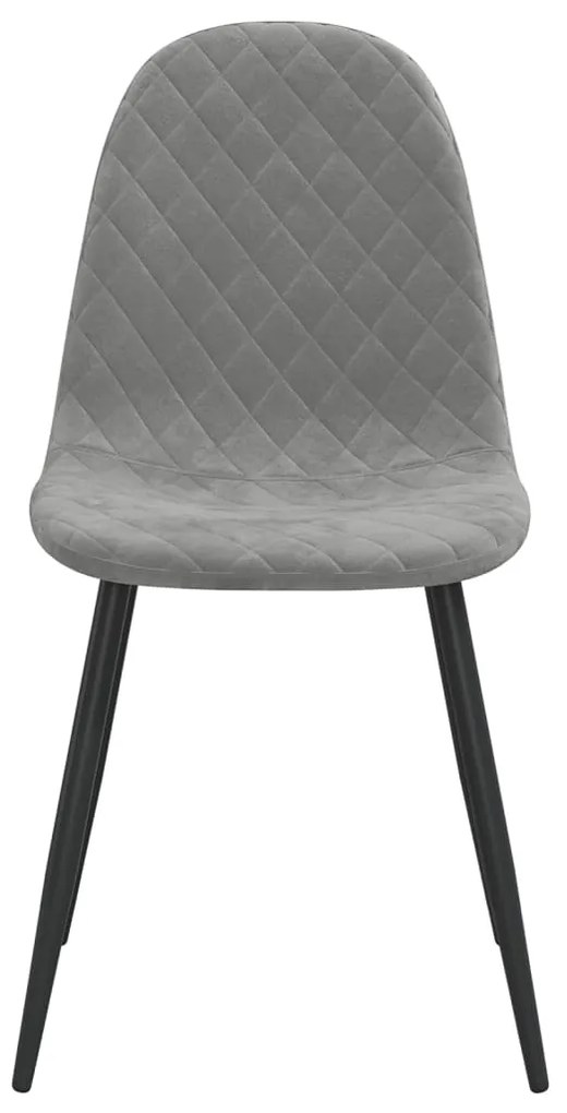 Jídelní židle Rensvik - 2 ks - samet | světle šedé