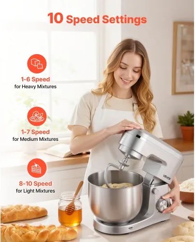 Stojanový mixér, Elektrický kuchyňský mixér o objemu 5,7 l VEVOR