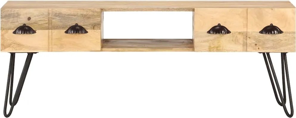 TV stolek 120 x 35 x 45 cm masivní mangovníkové dřevo 321790