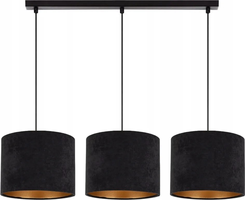Designová Závěsná Stropní Lampa Se Semišovým Zlatem