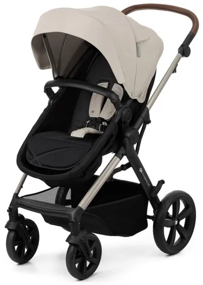 KINDERKRAFT-Kombinovaný kočárek 3v1 MOOV 2 Moonlight grey + autosedačka MINK PRO