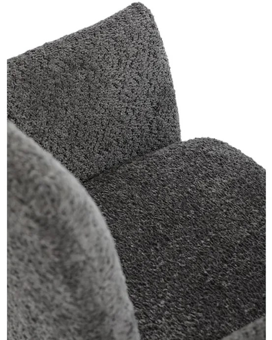 Jídelní židle, šedá, látka bouclé, DCH-W1117 GREY2
