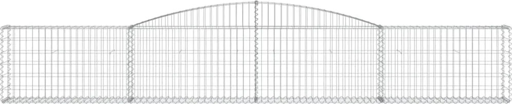 Klenutý gabionový koš 400 x 30 x 60/80 cm pozinkované železo 153523