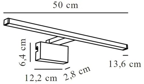 Nordlux -LED Koupelnové osvětlení zrcadla MARLEE LED/8,9W/230V IP44 50 cm chrom