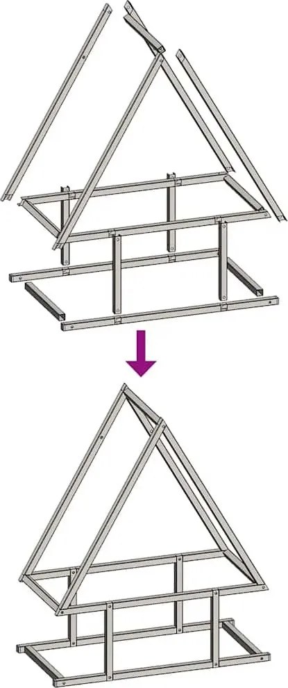 vidaXL Stojan na palivové dřevo Ocel válcovaná za studena [864314] Barva: antracitová