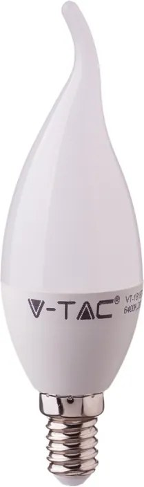 V-TAC LED žárovka Candle Flame 5,5W/230V/E14/6400K/470Lm/200°/A+