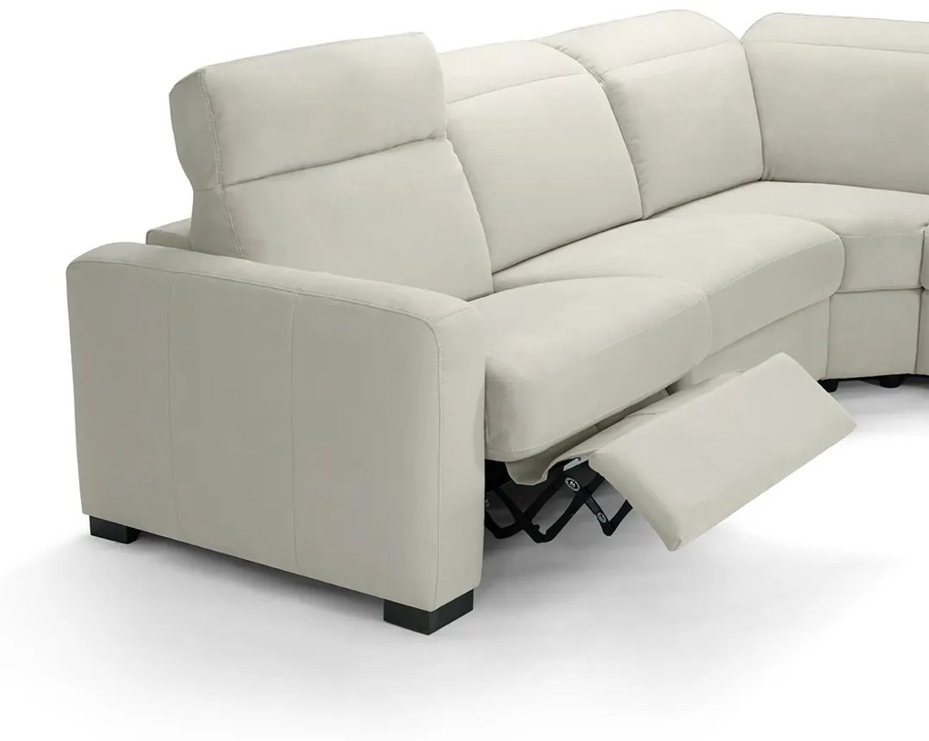 Pregio Italia sofa&relax Rohový gauč ZAK Provedení: 3 + roh + 1 s ukonč., Vzorník látek: tekno fibra 06 light grey