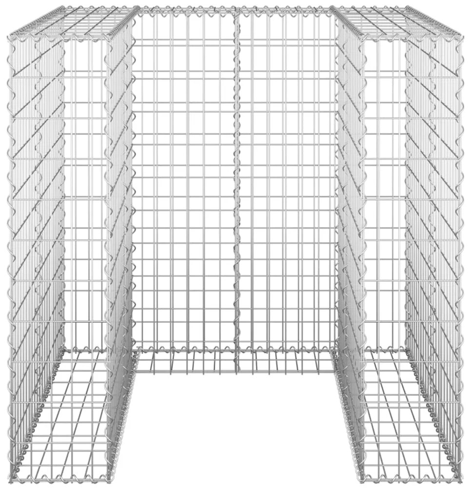 vidaXL Gabionová zástěna pro popelnici pozinkovaná ocel 110x100x110 cm