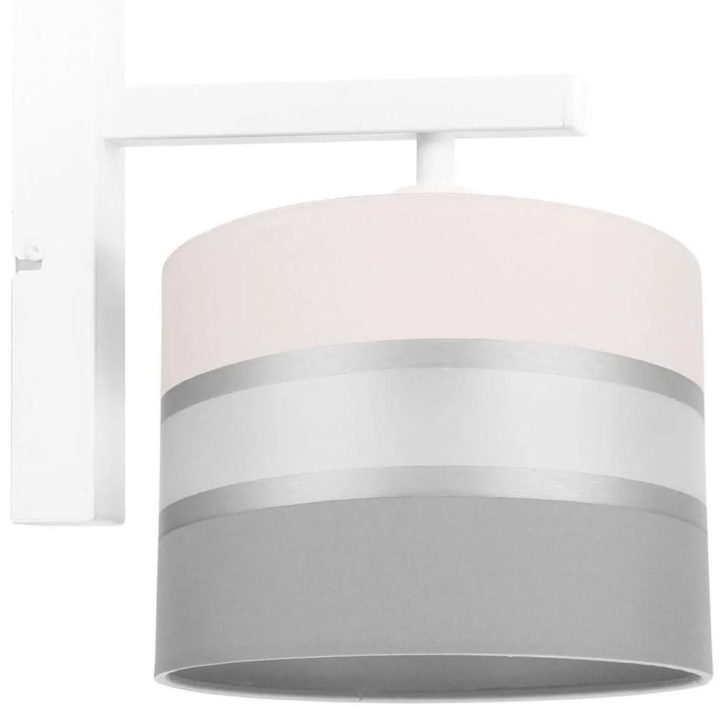 Nástěnné svítidlo ELEGANCE, 1x textilní stínítko (výběr z 5 barev - kombinace 2 barev), (výběr ze 3 barev konstrukce)