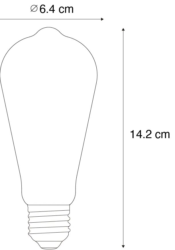 Sada 5 LED žárovek E27 ST64 se senzorem soumraku 4W 400 lm 2200K