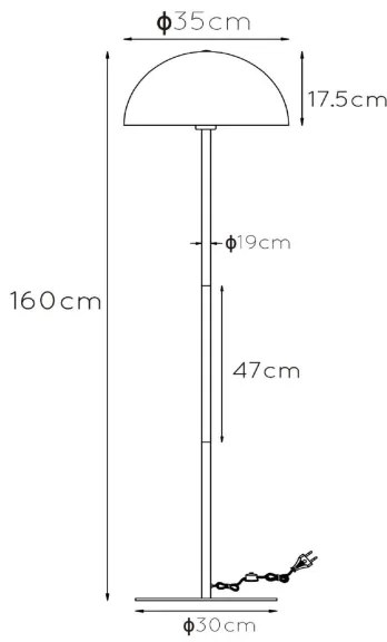 Lucide 45796/01/35 - Stojací lampa SIEMON 1xE27/40W/230V modrá