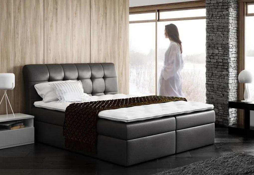Čalouněná postel DIEGO + topper, 160x200, madryt 1100