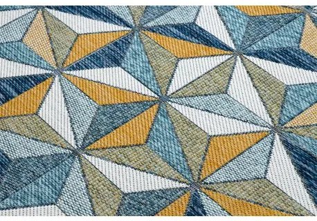 koberec SISAL COOPER Mozaika, Trojúhelníky 22222 ecru / černý velikost 140x190 cm | krásné koberce cz