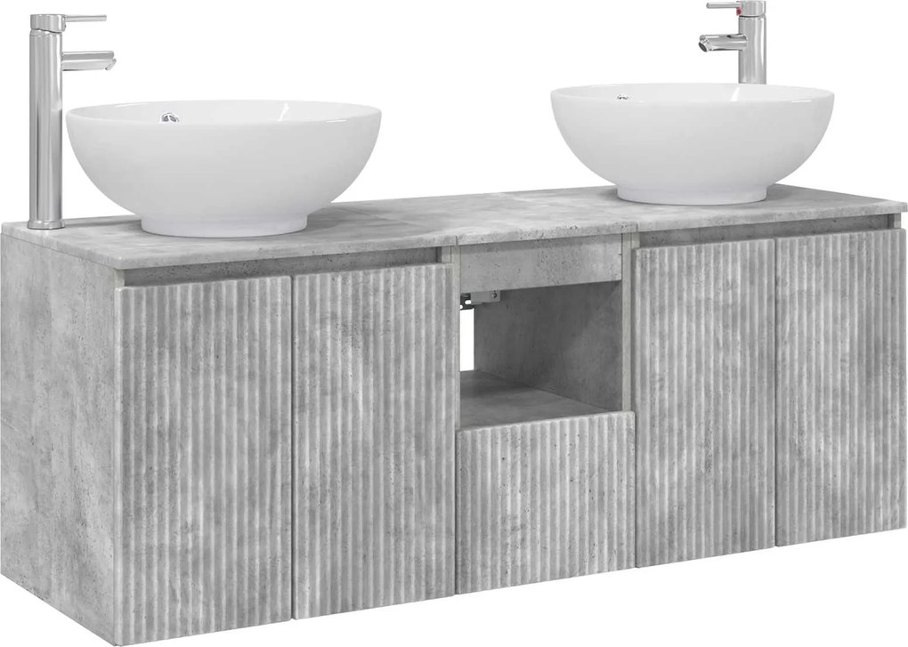 Sada koupelnových skříněk 3 ks Betonově šedá 3405700