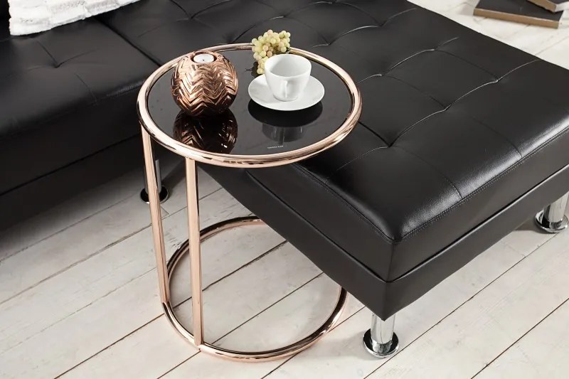 Boční stolek Art Deco měď-černá / 36061