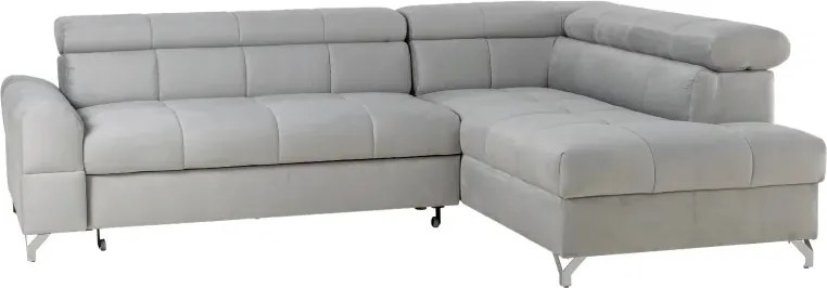 Sedací souprava Sempre, pravá, šedá (fantasy velvet 325)